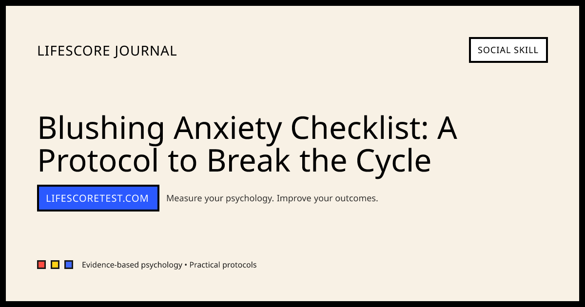 Blushing Anxiety Checklist: A Protocol to Break the Cycle | Journal