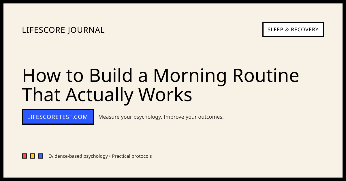 How to Build a Morning Routine That Actually Works | Journal