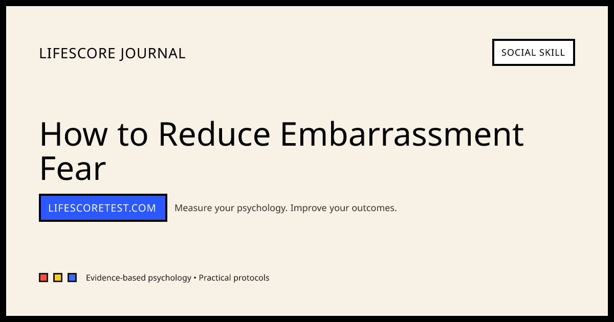 How to Reduce Embarrassment Fear | Journal