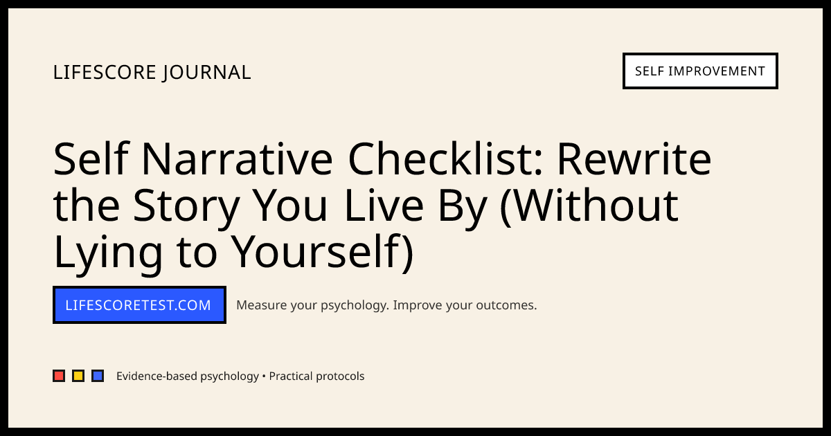 Self Narrative Checklist: Rewrite the Story You Live By (Without Lying ...